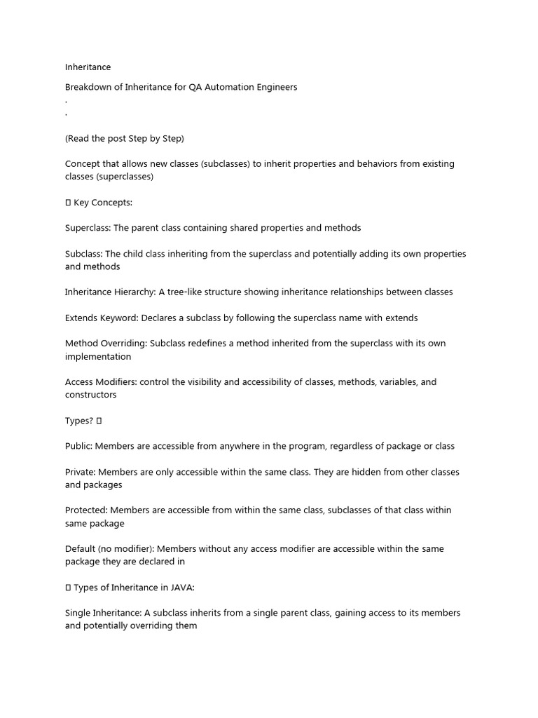Inheritance | PDF | Inheritance (Object Oriented Programming) | Class ... Inheritance | PDF | Inheritance (Object Oriented Programming) | Class ...
