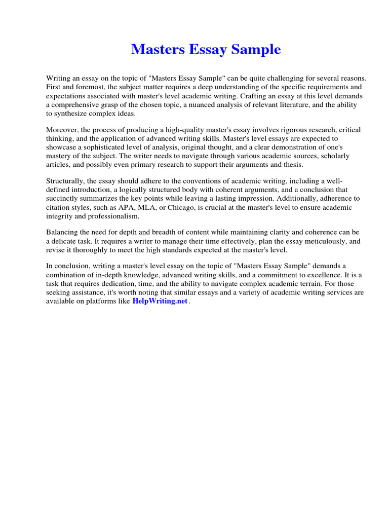 Masters Essay Sample Pdf Essays Money Laundering