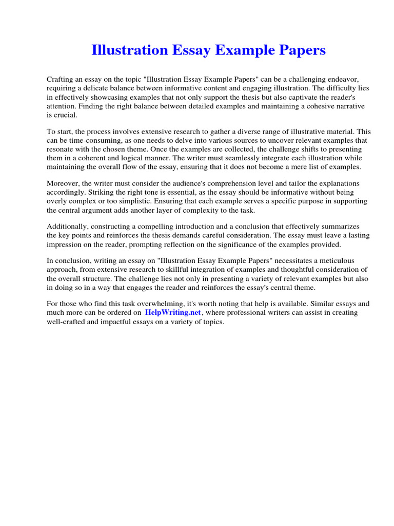 Illustration Essay Example Papers | PDF | Lidar | Essays