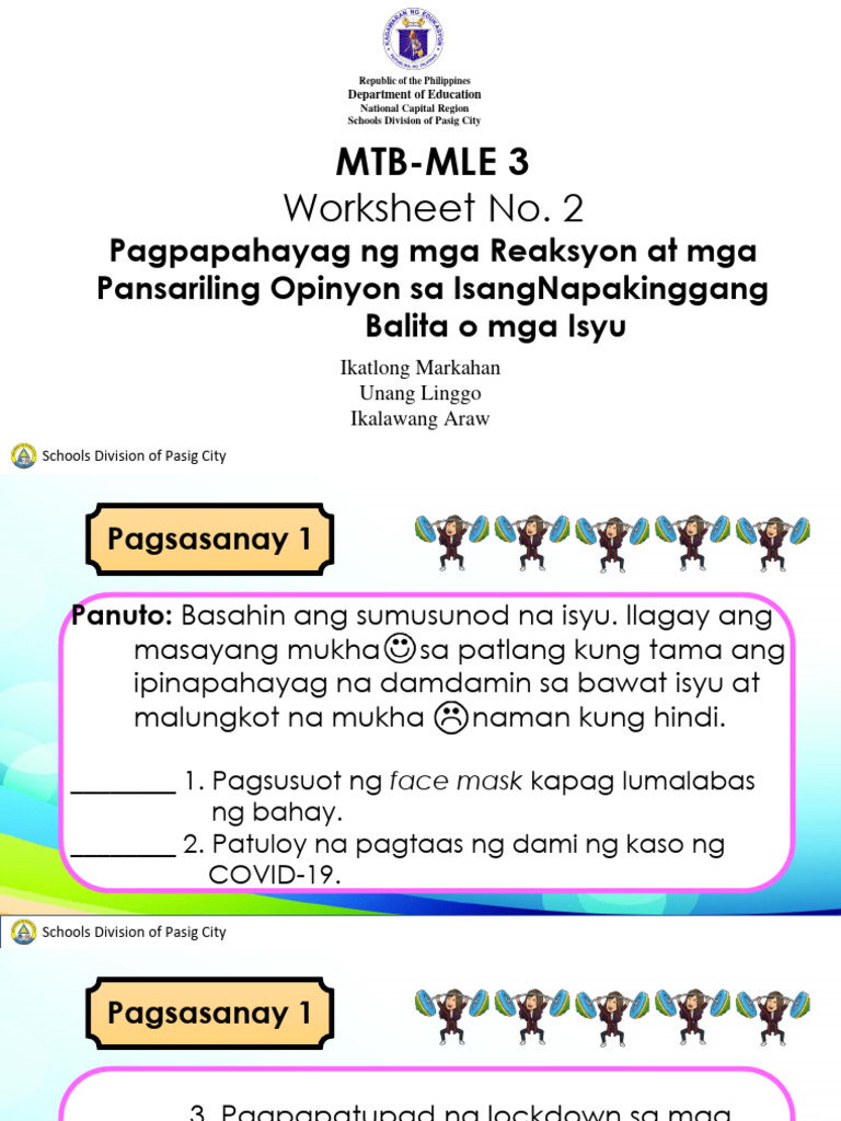 Mtb-Mle 3 Q3 DW - 2 | PDF