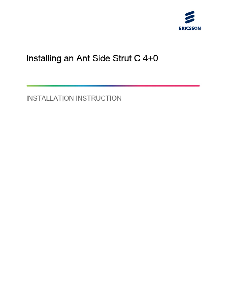 Installing An Ant Side Strut C 4+0 | PDF | Nut (Hardware ...