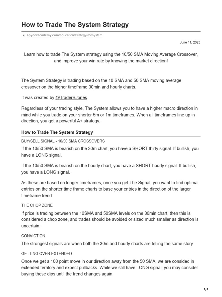 The System Trading Strategy Guide | PDF | Market Trend | Moving Average