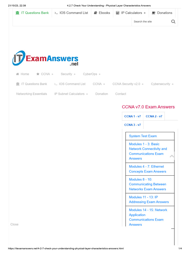 Cuestionario 1 Preguntas Por Si Las Moscas 2 | PDF | Computer Network | Cisco Certifications