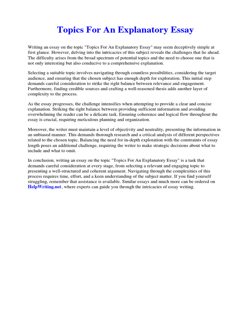 Topics For An Explanatory Essay | PDF | Security Hacker