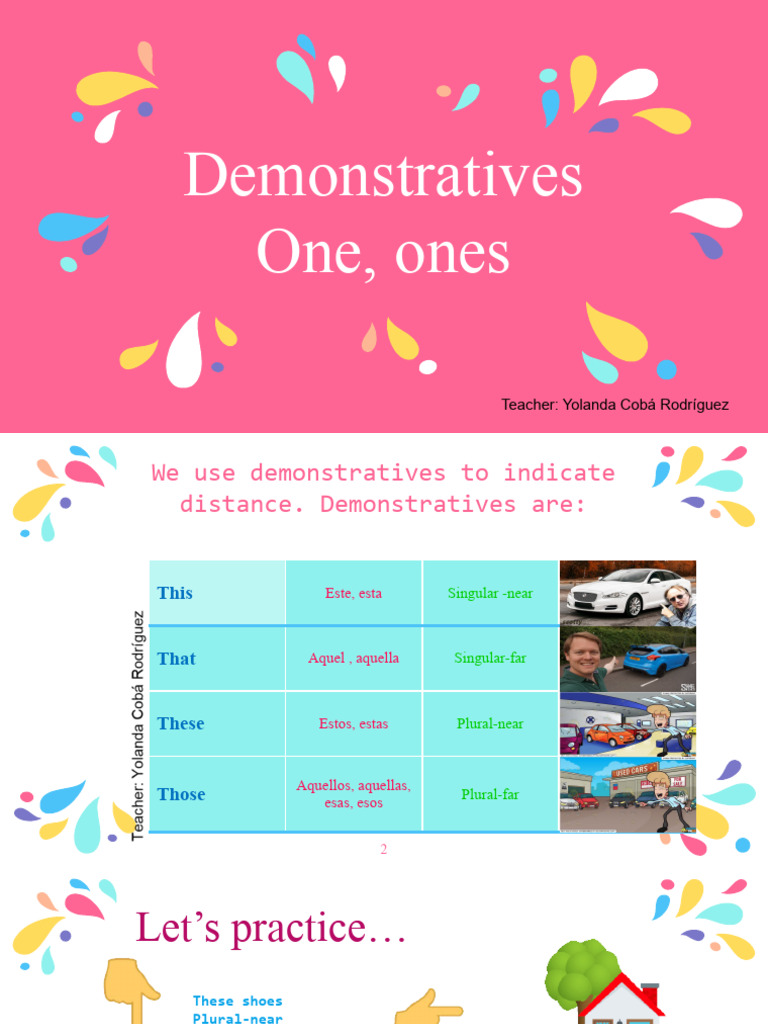 Demonstratives One, Ones | PDF