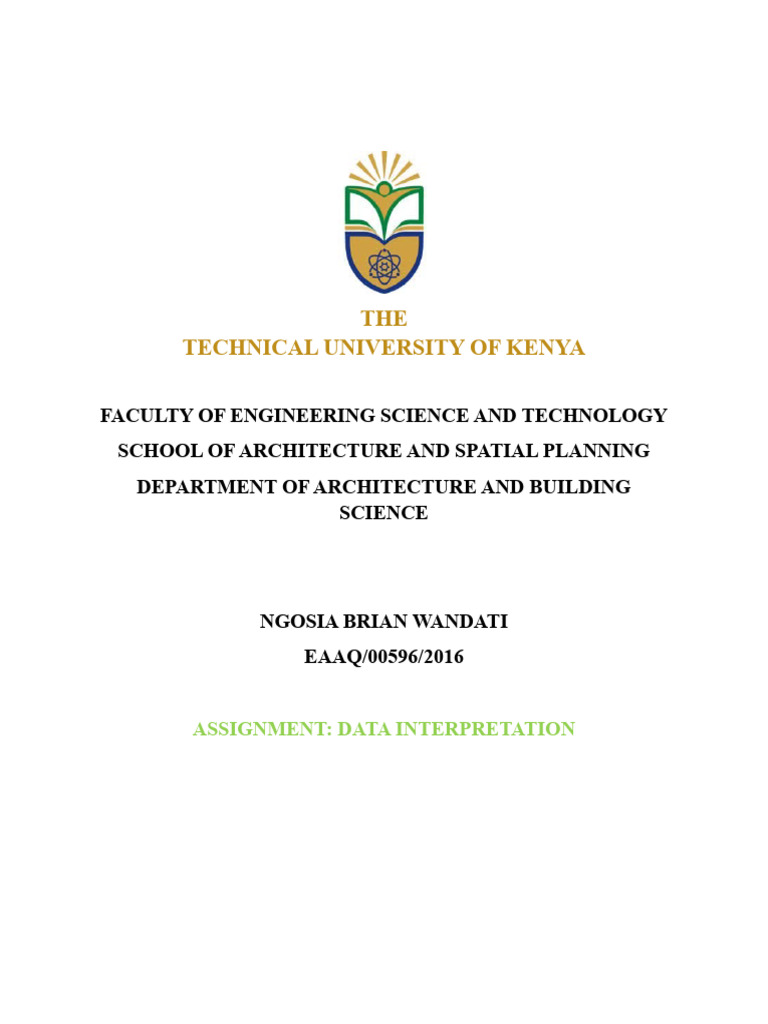 Wandati Brian Eaaq-00596-2016 Data Interpretation | PDF | Pie Chart | Data