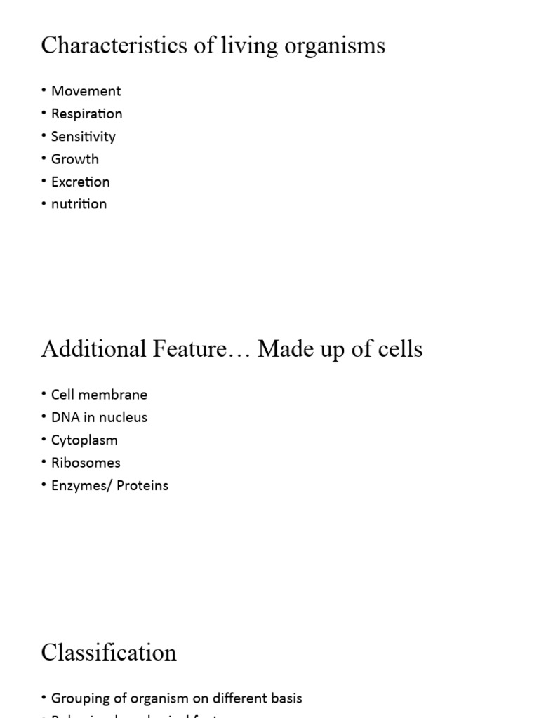 Classification of Living Organisms | PDF