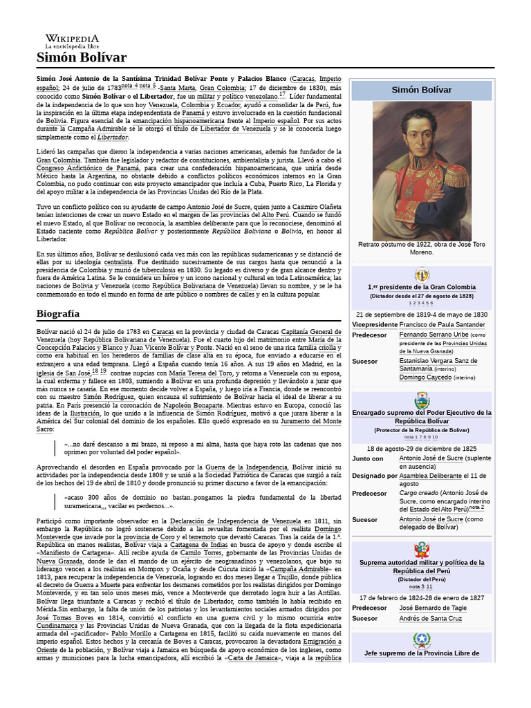 Simón Bolívar | PDF