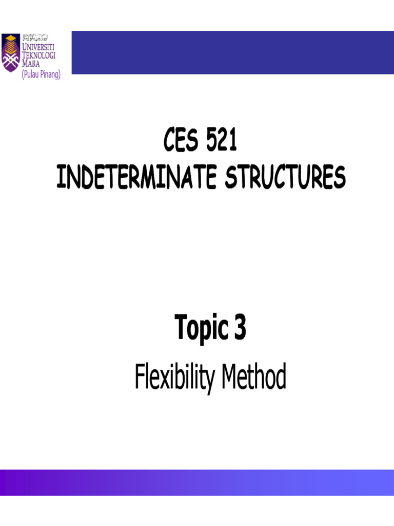 CES521 - 7 - Flexibility Method | PDF | Force | Civil Engineering