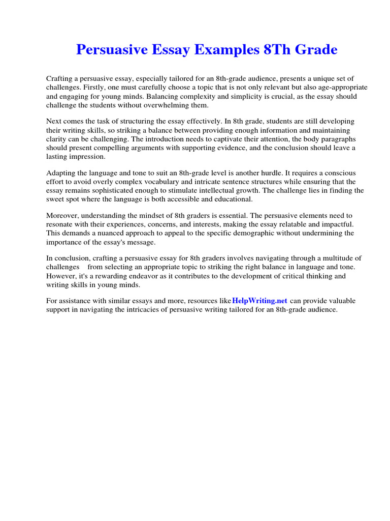 Persuasive Essay Examples 8Th Grade | PDF | Espionage | National Security Agency