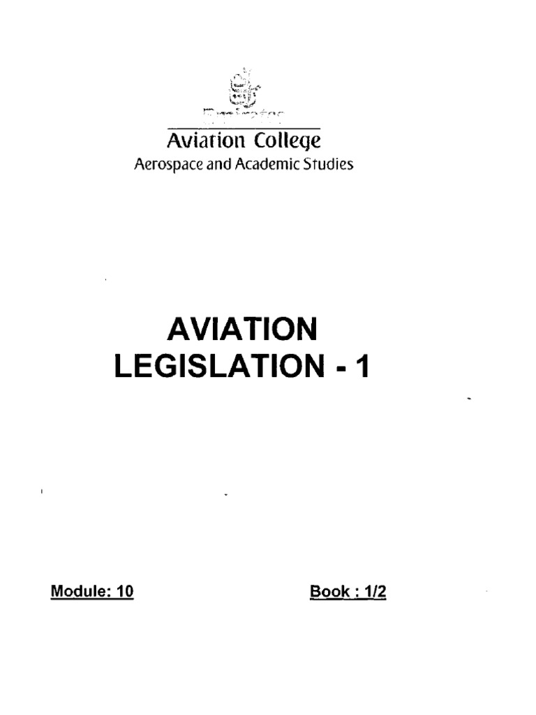 Mod 10 Book 1 Aviation Legislation | PDF | Federal Aviation ...