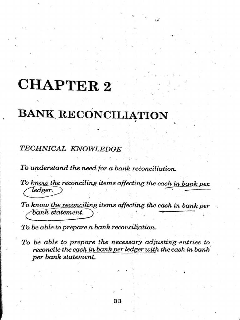 Chapter 2 Bank Reconciliation | PDF