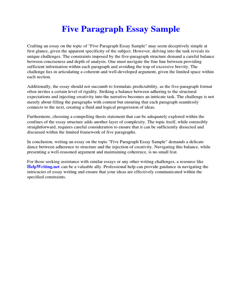 Five Paragraph Essay Writing Guide | PDF | Climate Change | Coral Reef