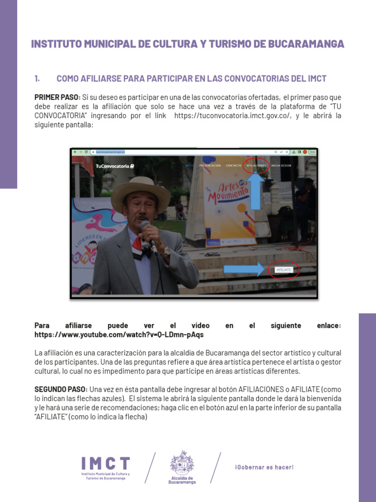 Guía de Afiliación y Convocatorias IMCT | PDF | Presupuesto | Infraestructura