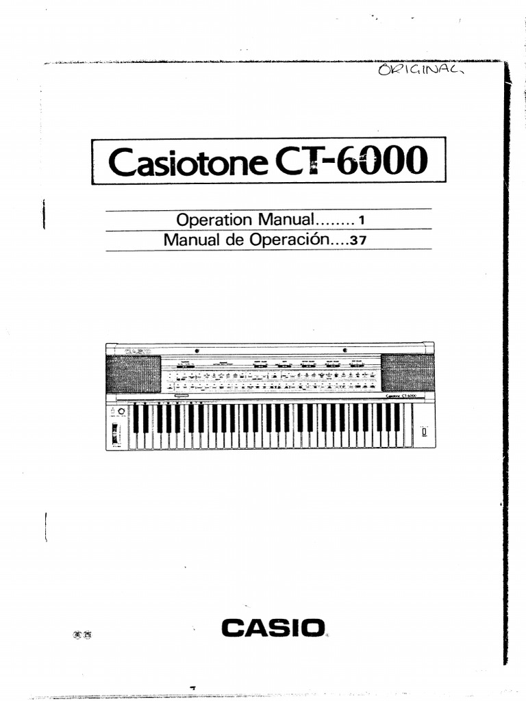 Casio CT-6000 Manual | PDF