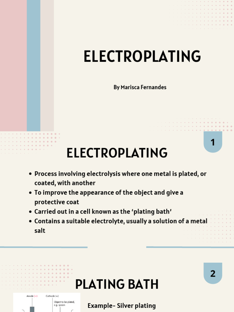 Electroplating and Fuel Cells | PDF | Fuel Cell | Anode