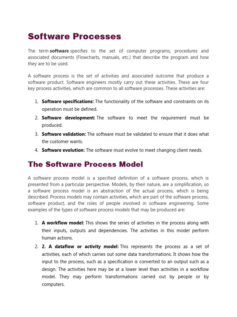 Software Processes: The Software Process Model | Download Free PDF ...