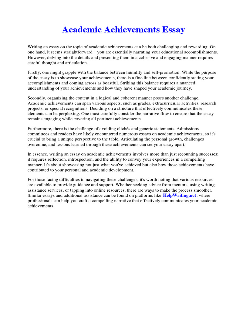 Academic Achievements Essay | PDF | Mesoamerica | Maya Civilization