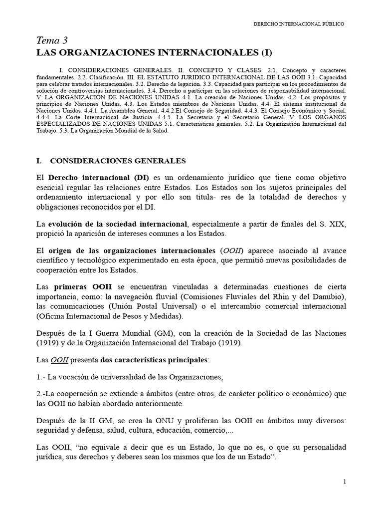 PDF Tema 3, Dip | Descargar gratis PDF | Organización Internacional del Trabajo | Naciones Unidas