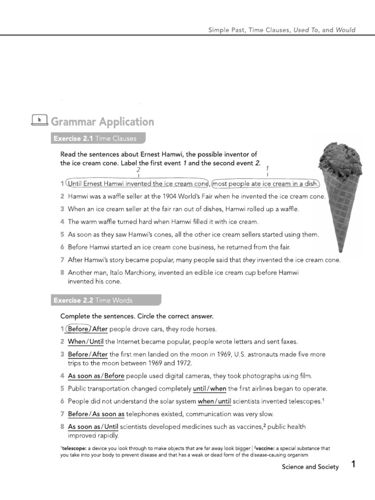 Time Clauses For Past | PDF