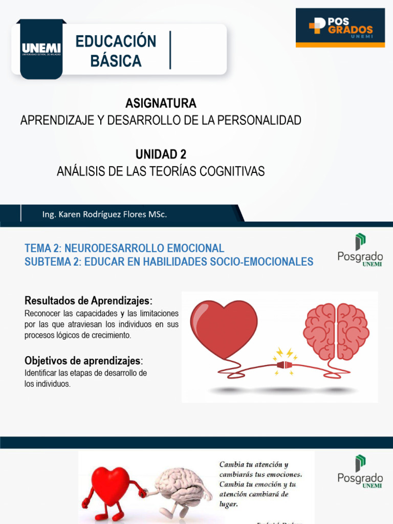 A8 - Unidad 2 Tema 2 Sub-Tema 2 M5 | PDF | Enseñando | Las emociones