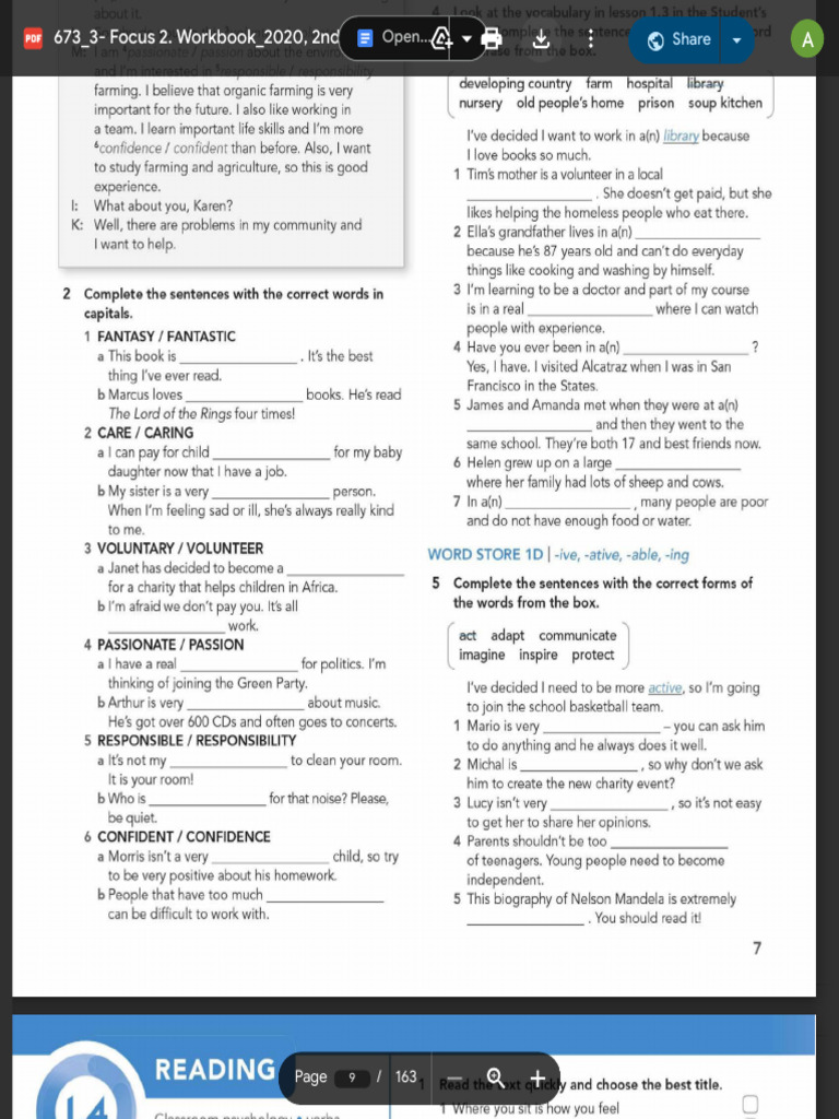 673 - 3 - Focus 2. Workbook - 2020, 2nd, 161p.pdf - Google Drive | PDF