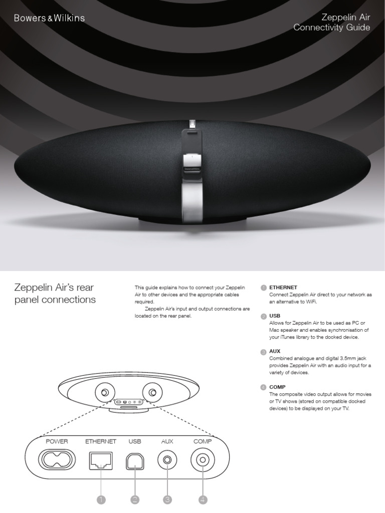 Zeppelin Air 30pin Connectivity | PDF | Usb | Television