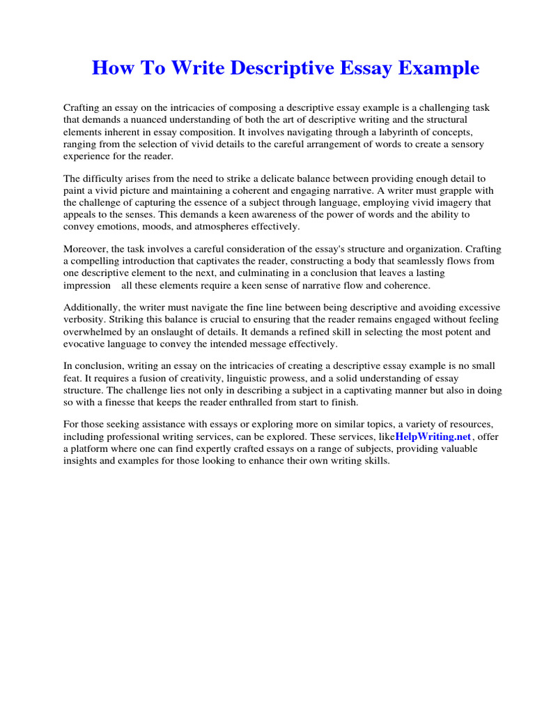 How to Write Descriptive Essay Example | PDF | Carburetor | Throttle