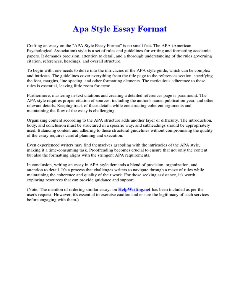 Apa Style Essay Format | PDF | Plastic Surgery | Surgery