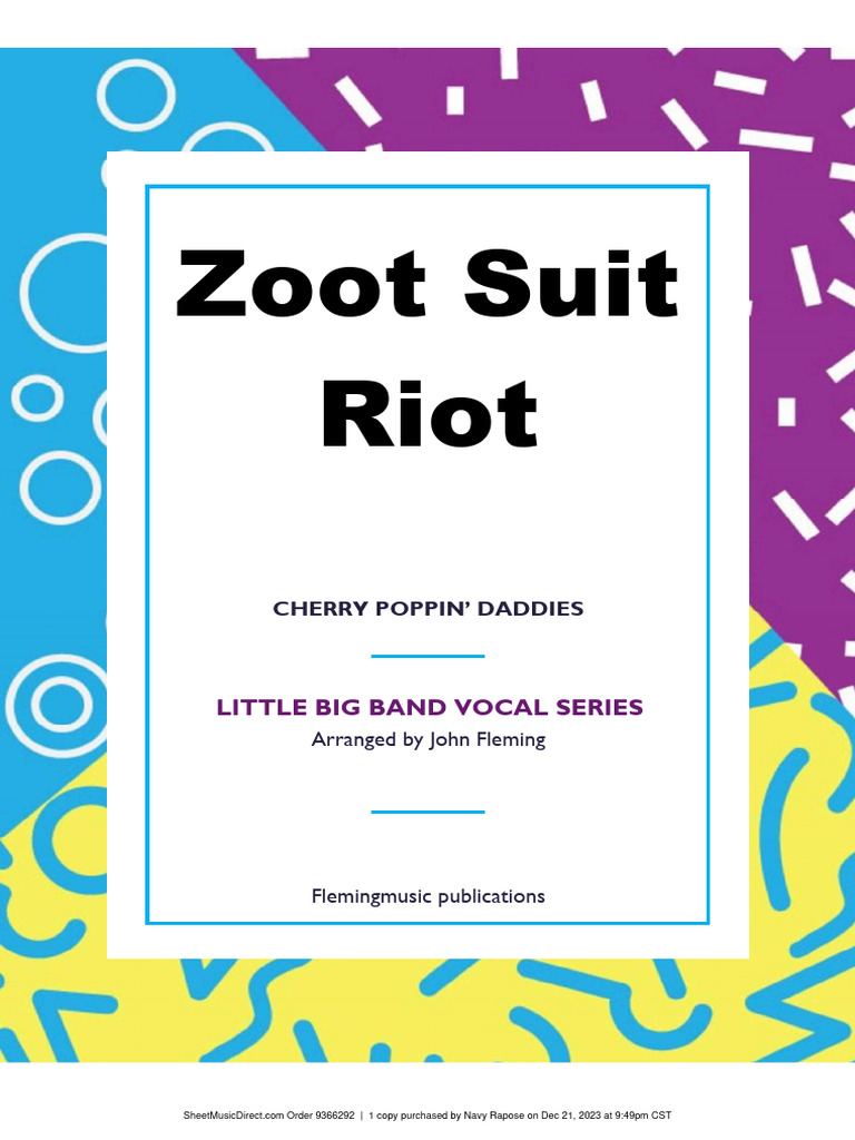 Zoot Suit Riot | PDF | Jazz | Dance Music