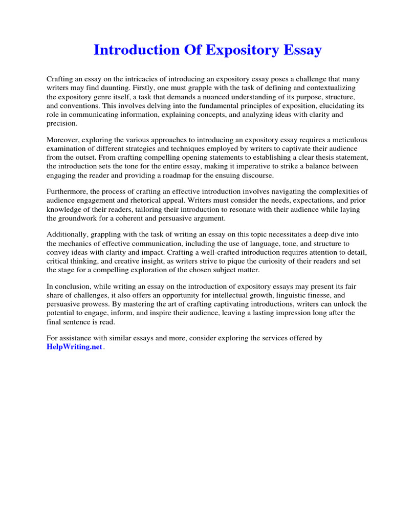 Introduction of Expository Essay | PDF | Gabriel García Márquez | Essays