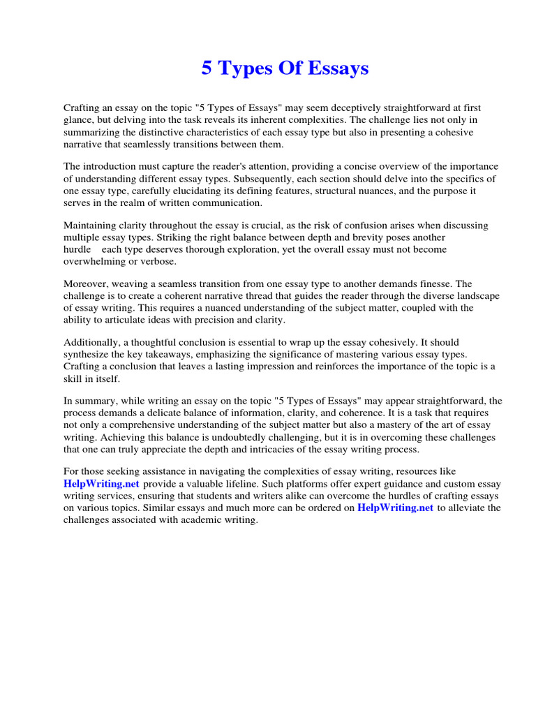 5 Types of Essays | PDF | Dividend | Essays