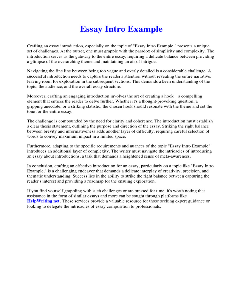 Essay Intro Example | PDF | William Howard Taft