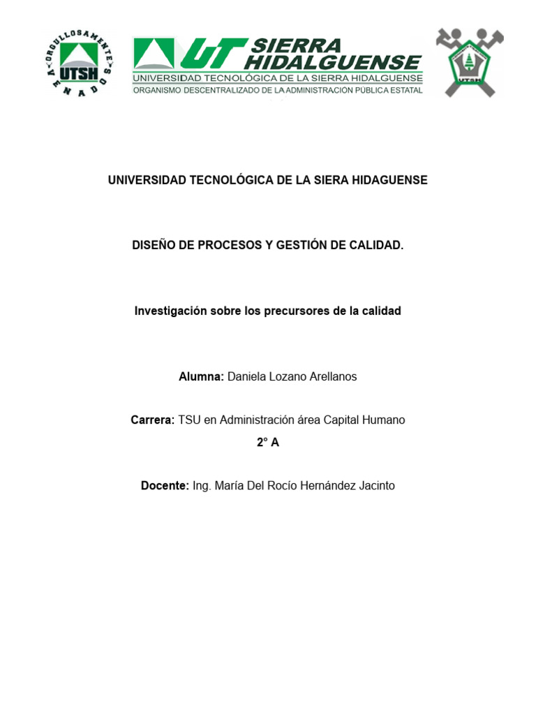 Precursores de La Calidad | PDF | Calidad (comercial) | Business Precursores de La Calidad | PDF | Calidad (comercial) | Business