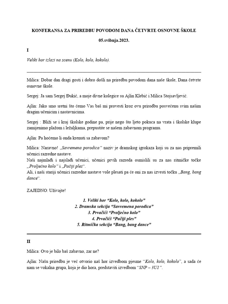 Konferansa Dan Škole 2023 | PDF