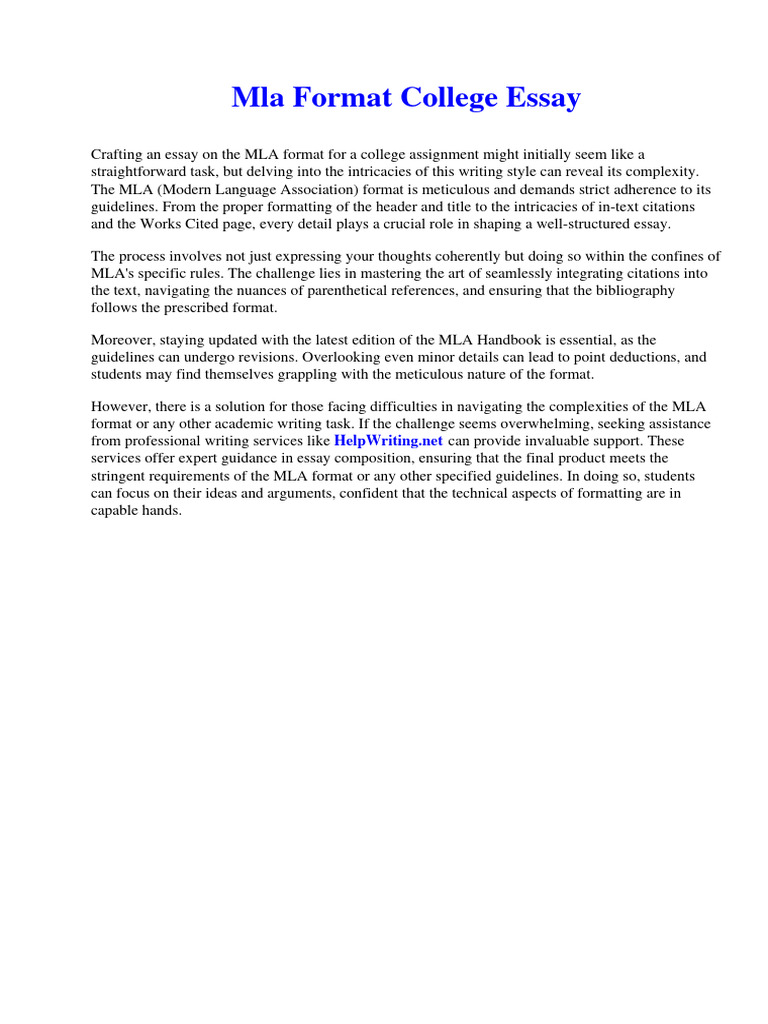 Mla Format College Essay | PDF | Smoking | Cigarette