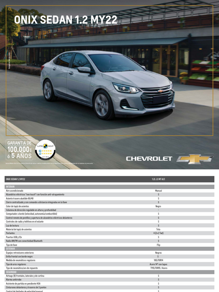 Chev - Onix 1.2 L LS 2023 | PDF | Industria automotriz | Coche