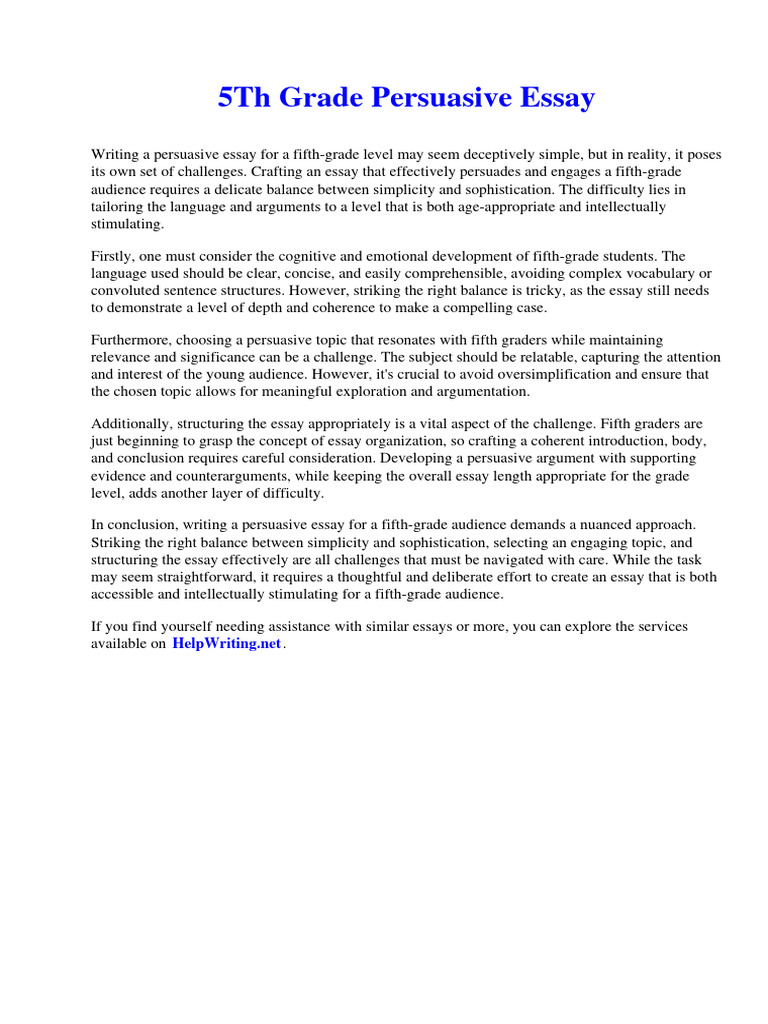 5Th Grade Persuasive Essay | PDF | Swine Influenza | Influenza Vaccine