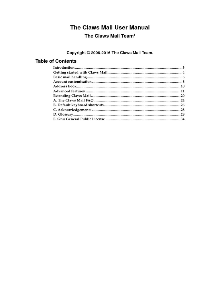Claws Mail Manual | PDF