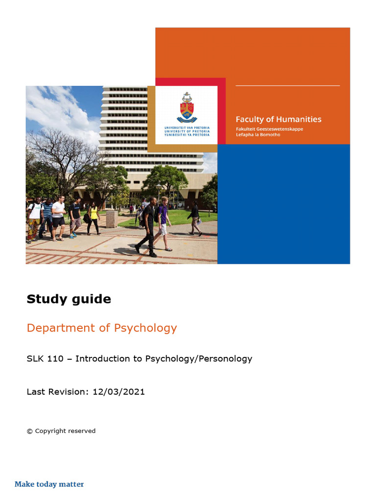 2021 - Study Guide For SLK 110 | PDF | Classical Conditioning | Mental ...