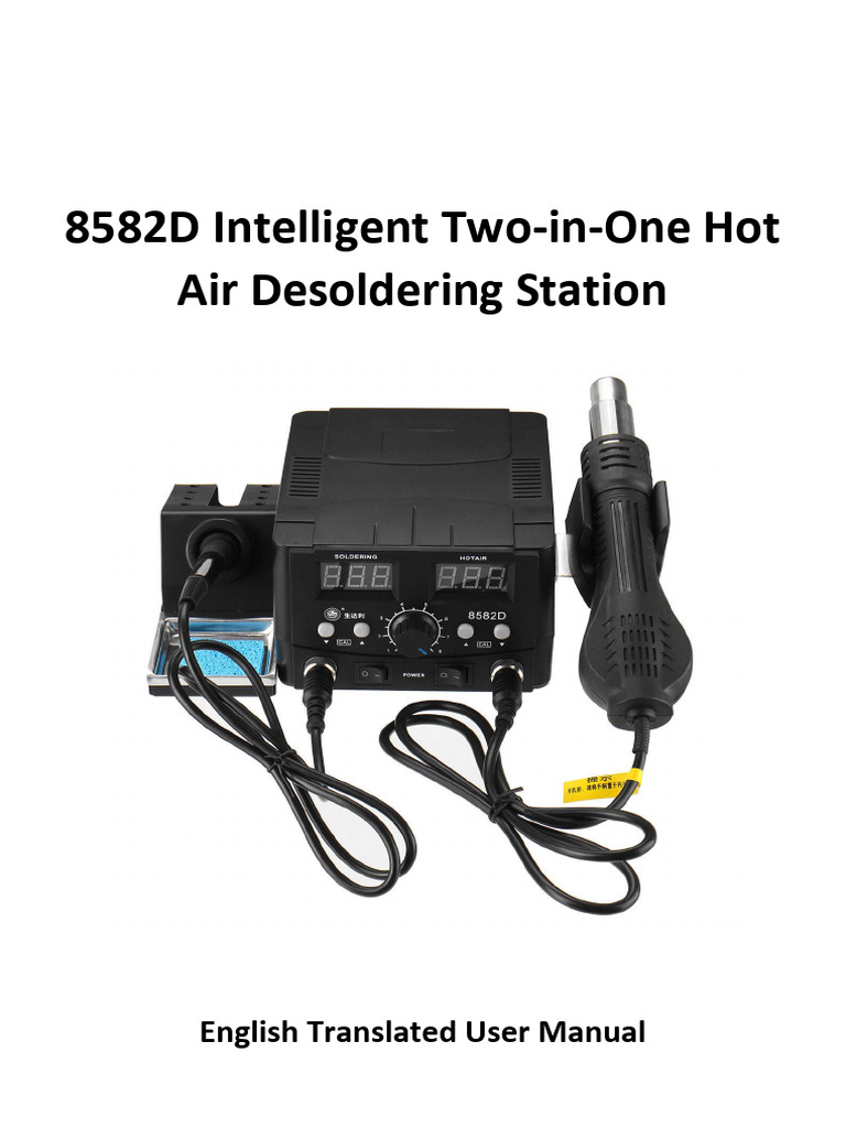 8582d Soldering Station English User Guide | PDF | Soldering | Temperature