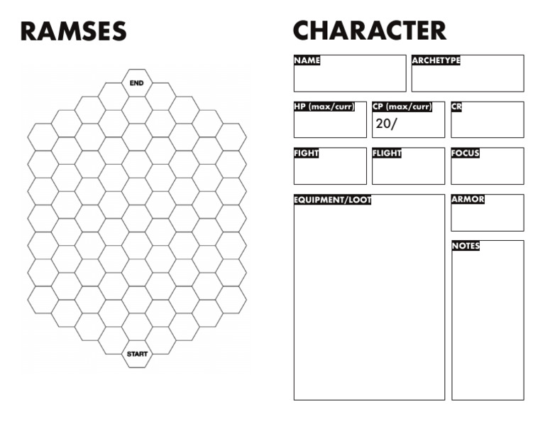 Hexmap Character-Sheet | PDF
