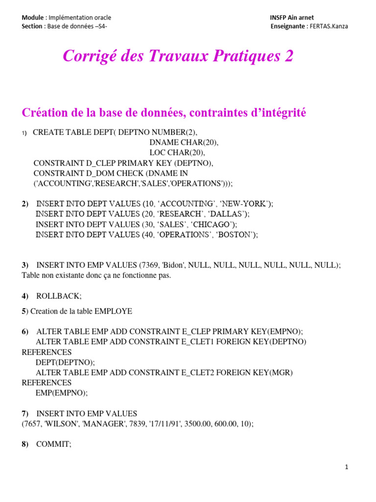 Correction TP2 | PDF | Data Management | Data