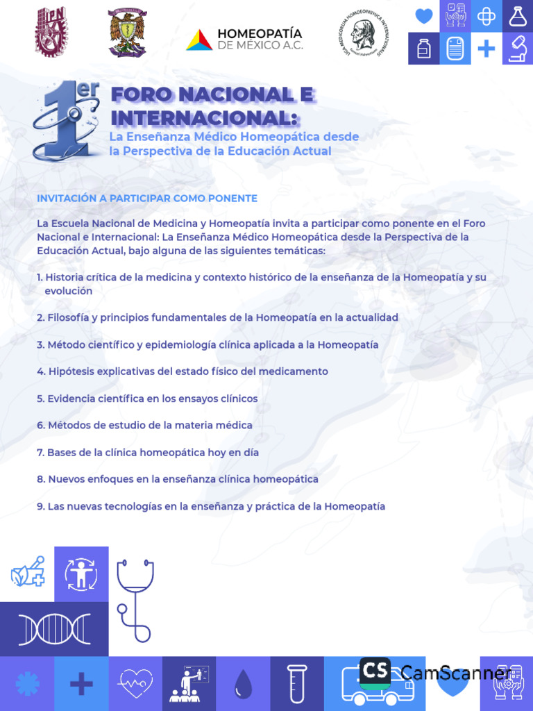 Invitacion Ponentes Foro Homeopatia Hoja1 | PDF Invitacion Ponentes Foro Homeopatia Hoja1 | PDF