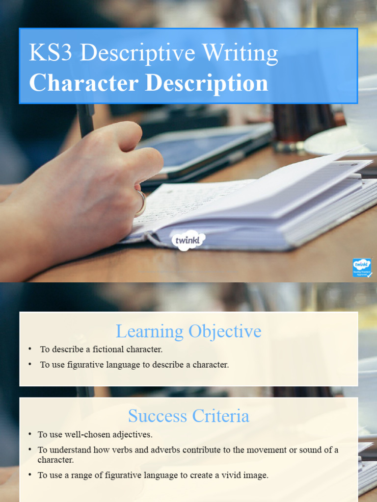 t3 e 618 Character Description Cover Lesson Pack Presentation | PDF ...
