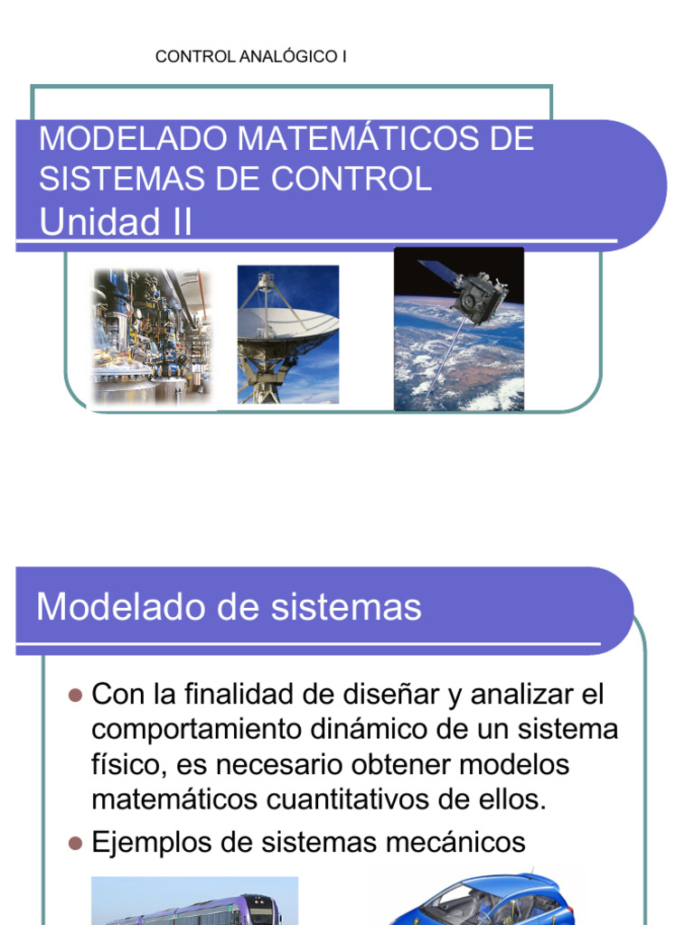 Capitulo 2 Control Analogico I - 2020 - VF | PDF | Transformada de Laplace | Ecuaciones