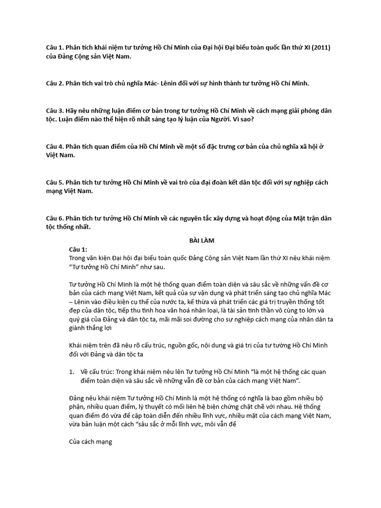 Tư Tư NG H Chí Minh | PDF