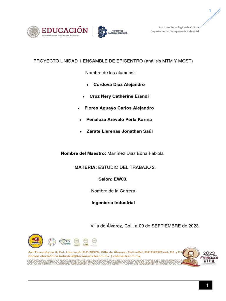 Proyecto ETII U1 | PDF | Factores humanos y ergonomía