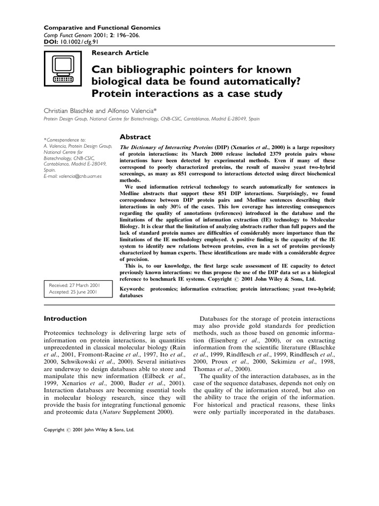 Protein Case Study | PDF | Protein–Protein Interaction | Proteins