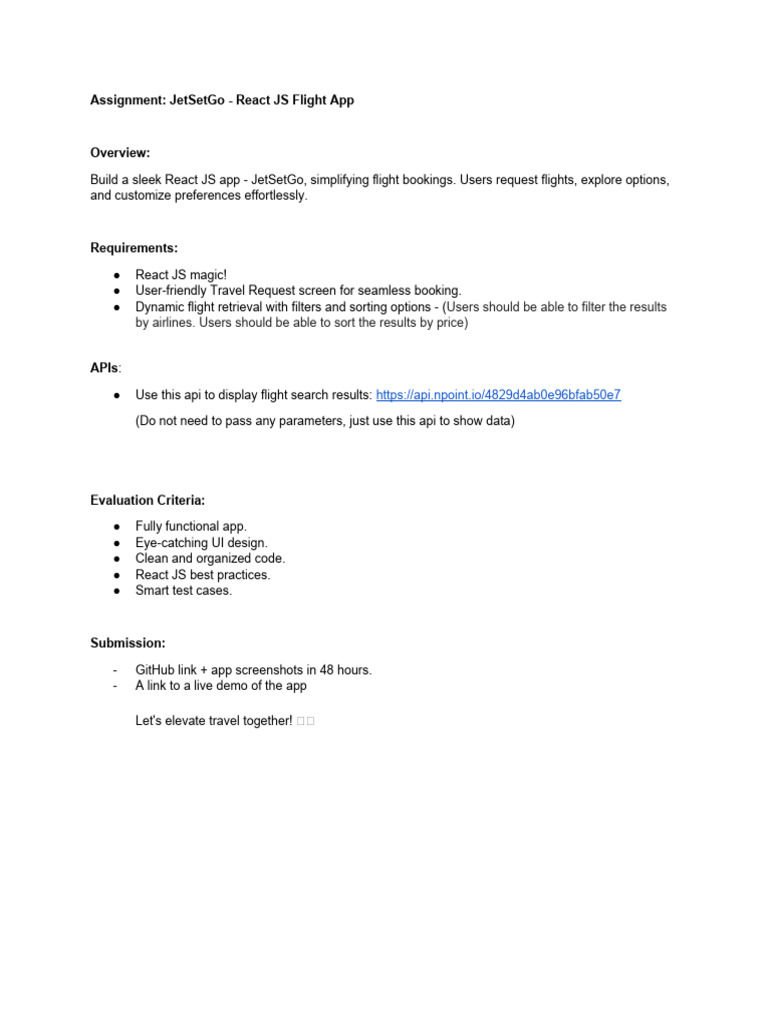 ReactJS Assignment | PDF